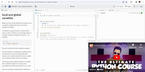 Learned Local And Global Variables In Python Manish Kumar Shukla