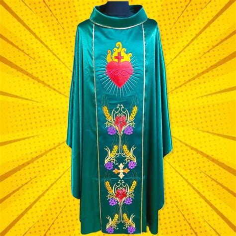 Jual Kasula Romo Imam Katolik Bordir Hati Kudus Kasula 4 Warna Ungu Di Seller Toko Katolik