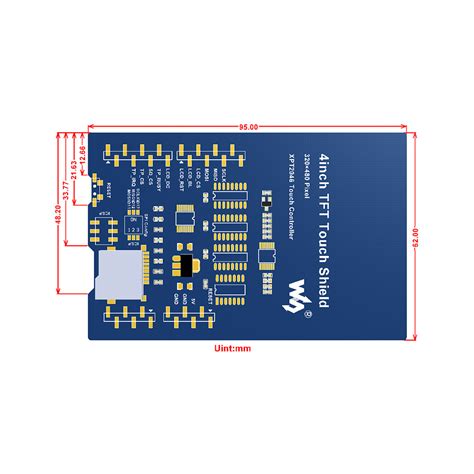 Waveshare 4 Inch Resistive Screen TFT LCD Touch Display Module SPI Display 480320 Touch LCD