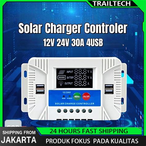 Jual 30a Pwm Untuk Baterai Lithium Controller Panel Surya 12v 24v 30a