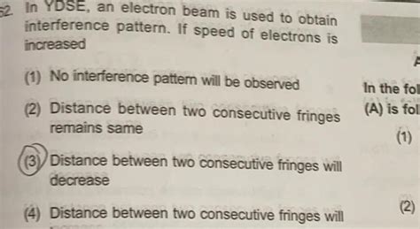 Answered 2 In Ydse An Electron Beam Is Used To Obtain Interfe