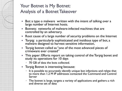 Ppt Your Botnet Is My Botnet Analysis Of A Botnet Takeover Powerpoint Presentation Id 1681609