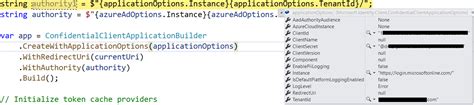 Buildconfidentialclientapplication Uses Azureadoptions Issue Azure Samples Active