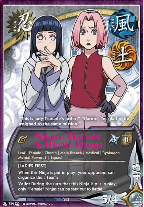 Sakura Haruno And Hinata Hyuuga Tg Card By Puja39 On Deviantart