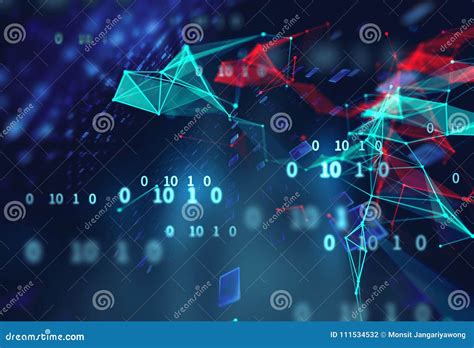 Digital Code Number Abstract Technology Background Stock Illustration