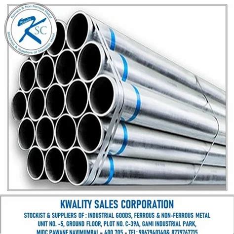Jindal India Gi Erw Pipe Size 12 To 12 Material Grade Is 1239