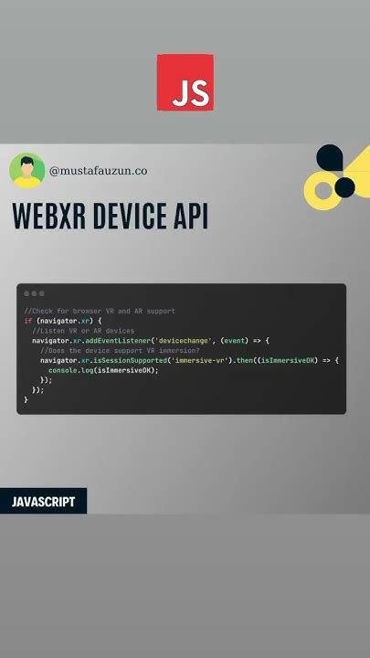 Javascript Webxr Device Api Javascript Youtube
