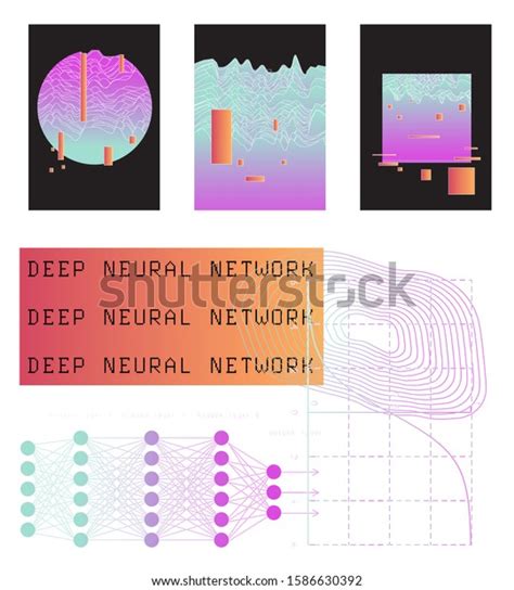 Neural Network Graphic Scheme Charts Graphs Vector De Stock Libre De