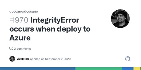 Integrityerror Occurs When Deploy To Azure · Issue 970 · Doccanodoccano · Github