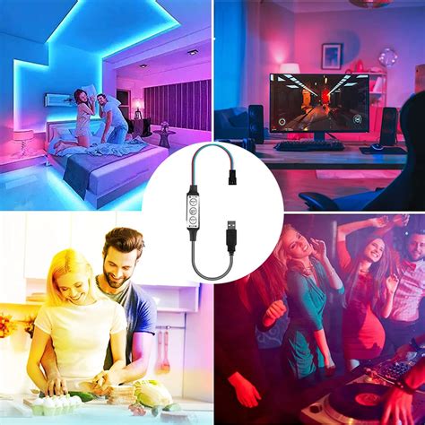 Usb 3 Keys Ws2811 Ws2812b Vezérlő 5v 3pin Pixel Led Controler Dream Modul Module Szalagfények