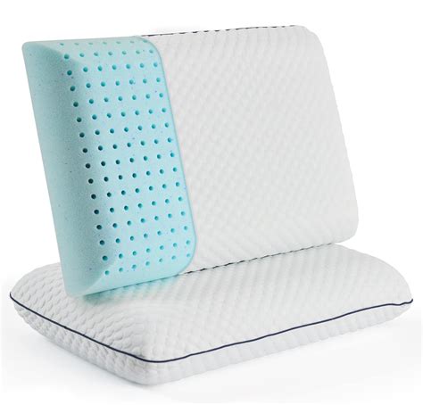 Weekender Gel Memory Foam Pillow Cooling And Ventilated 2 Pack Standard Size Premium