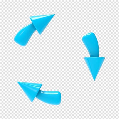 파란색과 빨간색 화살표 프리미엄 Psd 파일