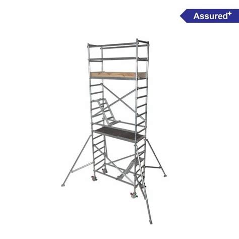 Silver Aluminum Up To 30 Mtr Aluminium Double Width Stairway Mobile Tower Scaffold At 18000