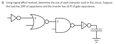 Using Logical Effort Method Determine The Size Of Each Transistor Use