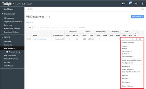 Manage Application Instances Thinkagile Cp Lenovo Docs
