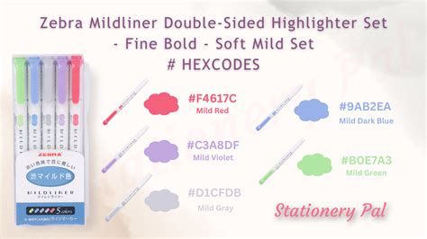 😍brighten your notes free zebra mildliner hex codes for the soft mild