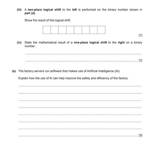 Solved Iii A Two Place Logical Shift To The Left Is Chegg