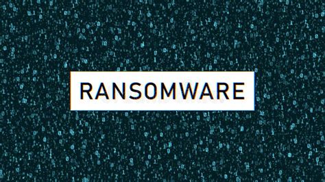 Ransomware Concept Over Computer Binary Code Ransomware Notification Over Binary Background