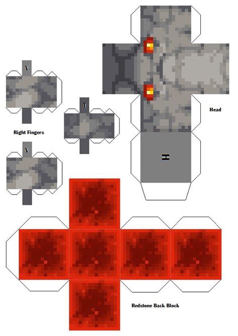 Minecraft Redstone Block Papercraft Minecraft Redstone Block Papercraft