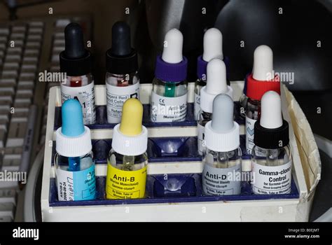 Blood Bank Reagents Used For Determination Of Blood Type In The