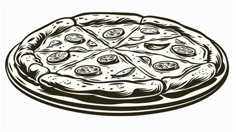 Pizza Clip Art Black And White Pizza Vector Black And White Images