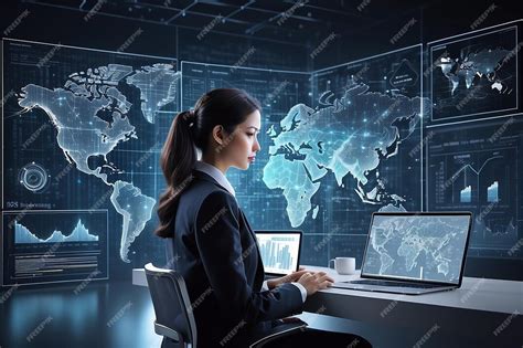 big data analytics with ai technology data analyst analyzing and