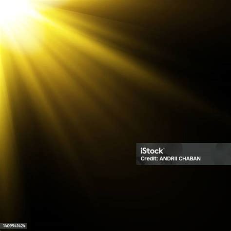 흰색 불꽃과 황금빛 별이 특별한 빛으로 빛나는 광선 조명 효과를 설정합니다 하얀 빛나는 빛 광선에서 별 빛 태양은 백라이트입니다 밝고 아름다운 별 햇빛 Eps10 광선에