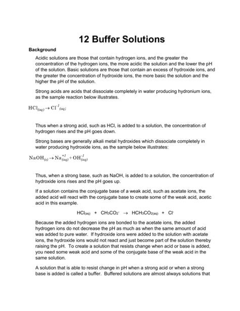 Buffer Solutions LA