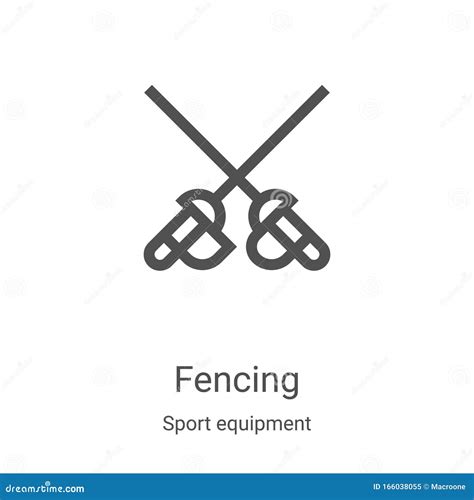 Fencing Icon Vector From Sport Equipment Collection Thin Line Fencing Outline Icon Vector