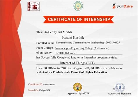 Kasani Karthik On Linkedin Skilldzire Iot Apshe