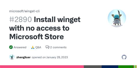 Install Winget With No Access To Microsoft Store Microsoft Winget Cli Discussion Github
