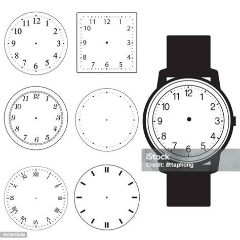 빈 손으로 시계 얼굴 및 빈 벽 시계 얼굴 벡터 일러스트 레이 션의 설정 경쟁에 대한 스톡 벡터 아트 및 기타 이미지 경쟁 계시기 금융 Istock