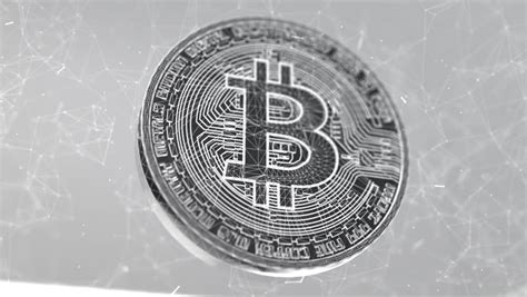 Golden Spinning Loopable Bitcoin Animation Cryptography Digital Currency Coin Stock Footage