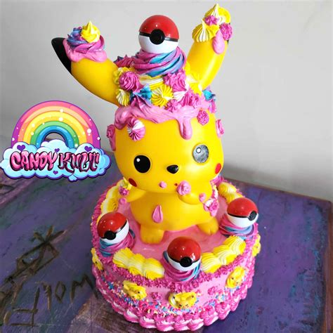 Pikachu Pink Sprinkle Cake Sculpture
