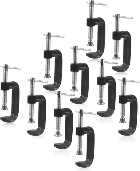 Mukchap 10 Pcs 50mm2 Inch G Clamp Small Metal G Clamp For Woodworking