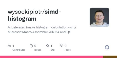 Github Wysockipiotrsimd Histogram Accelerated Image Histogram