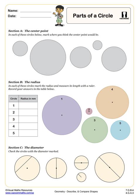 Circle Worksheets Geometry