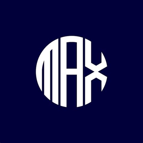 premium vector max circle logo design