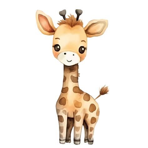 fofa safári bebê girafa clipart ilustração ai generativo 27238391 PNG
