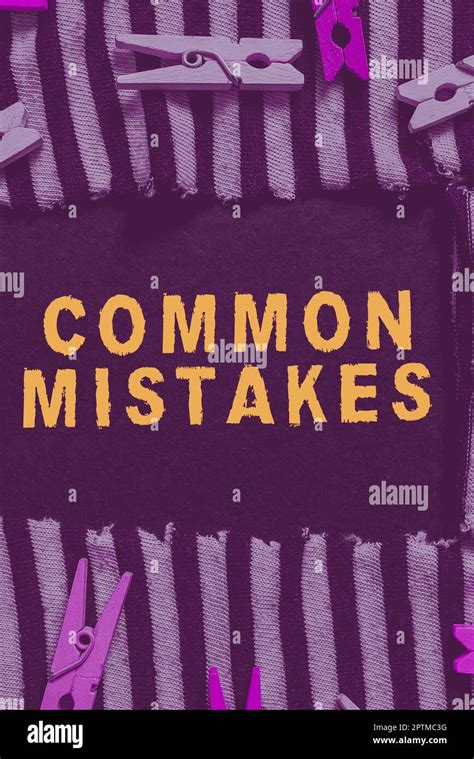 Conceptual Display Common Mistakes Word Written On Actions That Are