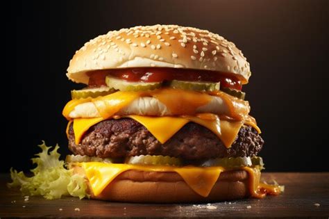 Fattening And Unhealthy Fast Food Premium Ai Generated Image