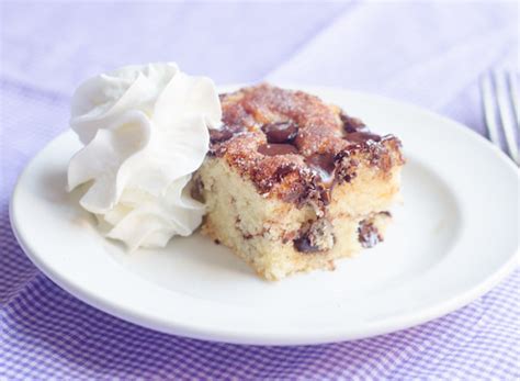Pink Parsley Cinnamon Chocolate Chip Snack Cake
