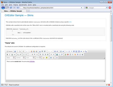 CKEditor 3 X Howto Samples CKSource Docs