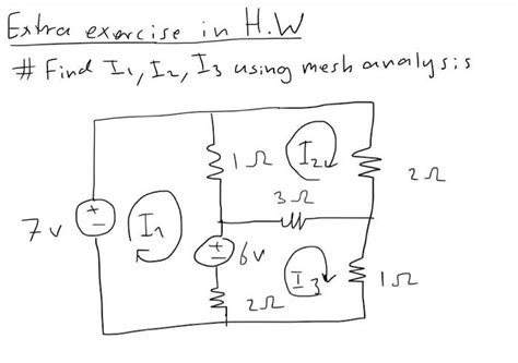 Solved Extra Exercise In H W Find I I I Using Mesh Chegg Com
