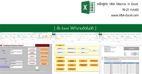 หลักสูตร Vba Macros In Excel 19 21 กค60 สั่ง Excel ให้ทำงาน