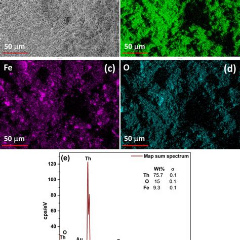 A Scanning Electron Micrograph Bd Edx Elemental Mapping Of Th