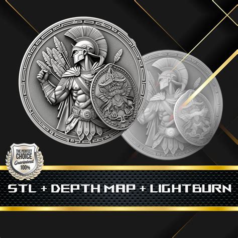 Coin Depth Map Heigh Map 3d Laser Engrave Xtool Stl File Png File Grayscale