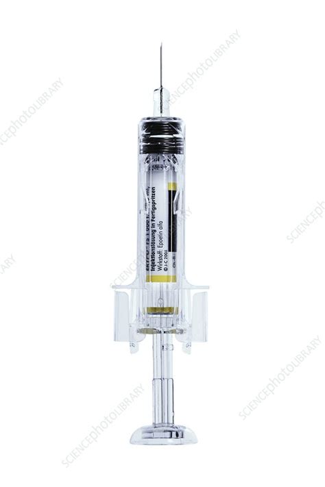 Erythropoietin EPO Syringe Stock Image C017 0698 Science Photo Library