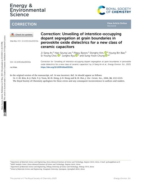 Pdf Correction Unveiling Of Interstice Occupying Dopant Segregation At Grain Boundaries In