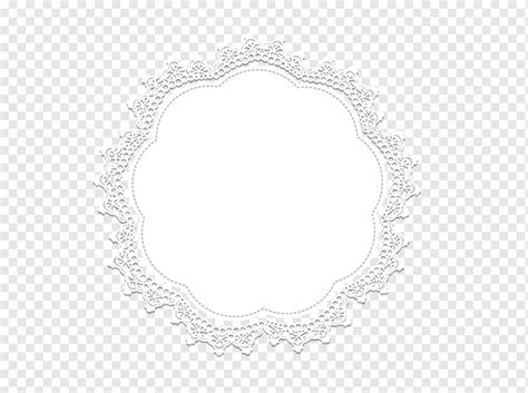 원형 영역 흑백 레이스 테두리 흰 벽 장식 경계 틀 화이트 Png Pngwing